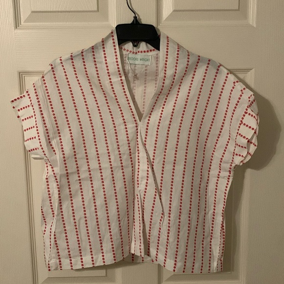 Brooke Wright | Tops | Brooke Wright Designs Red Dot Kimono Top | Poshmark